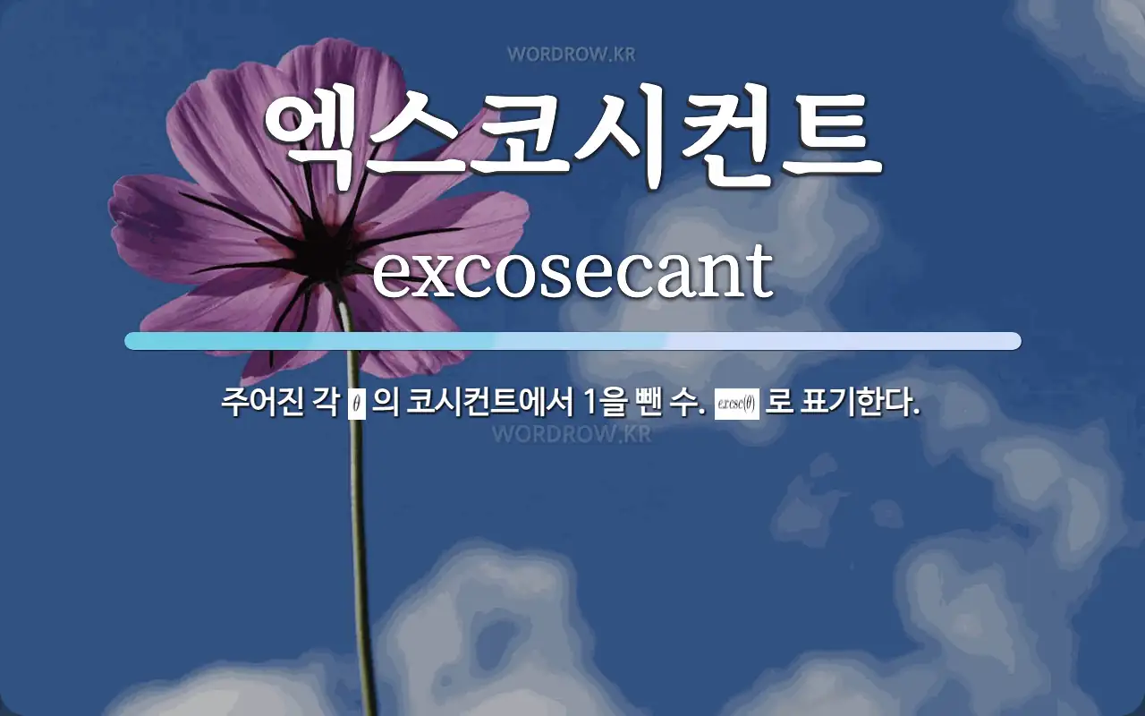 엑스코시컨트 뜻: 주어진 각