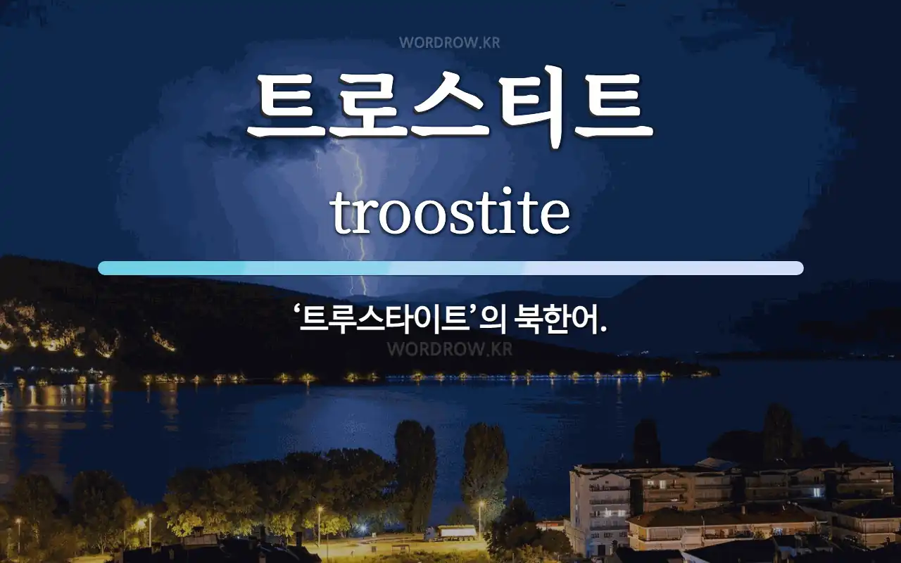 트로스티트 뜻: ‘트루스타이트’의 북한어.