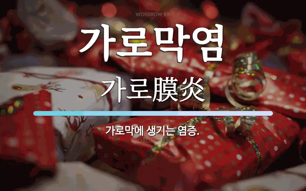 가로막염 뜻 가로막에 생기는 염증