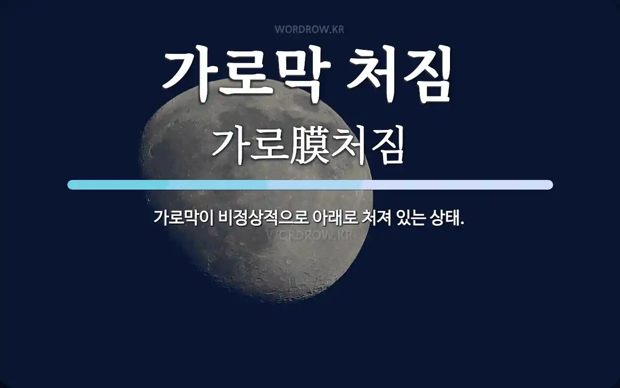 가로막 처짐 뜻 가로막이 비정상적으로 아래로 처져 있는 상태
