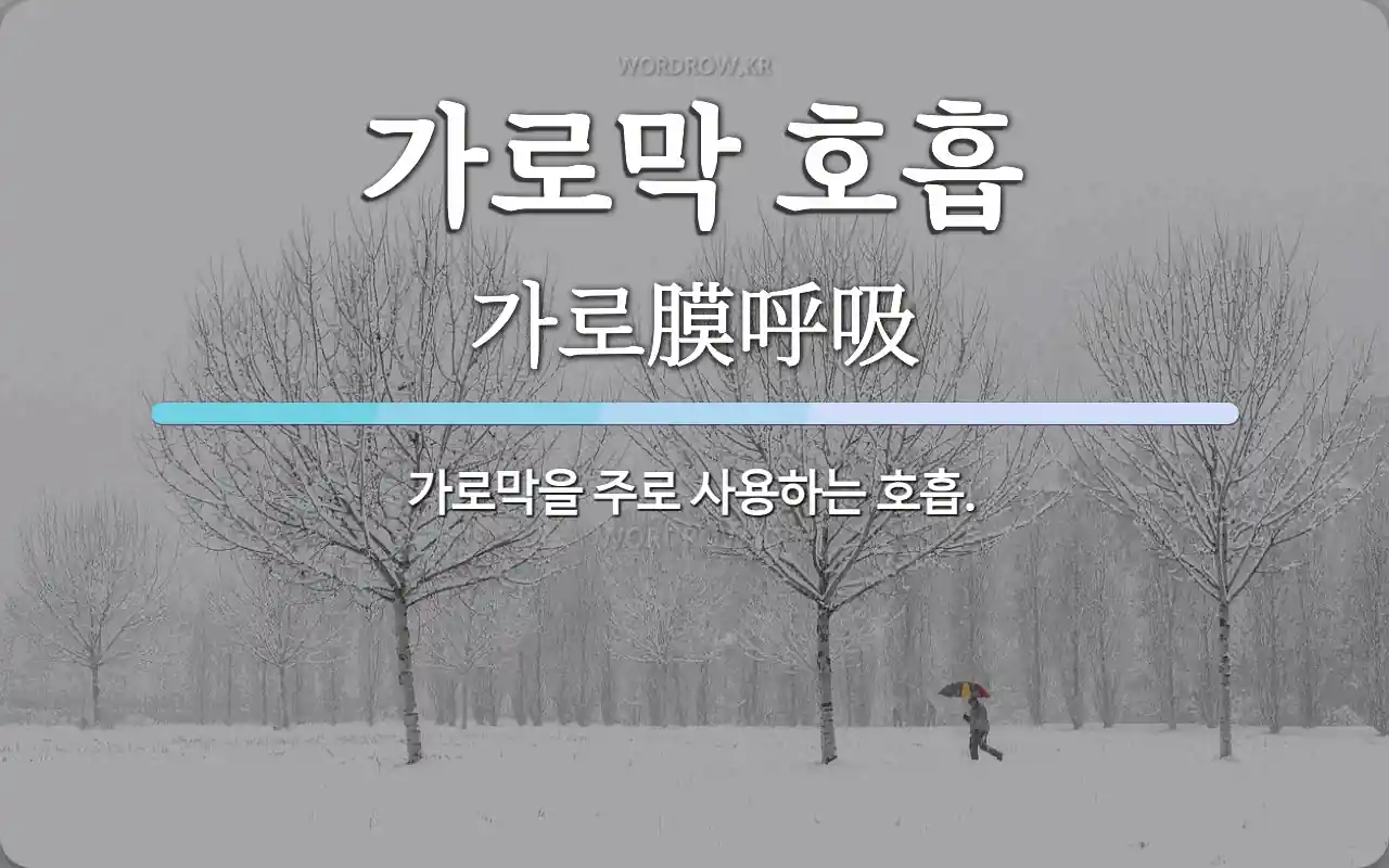가로막 호흡 뜻 가로막을 주로 사용하는 호흡