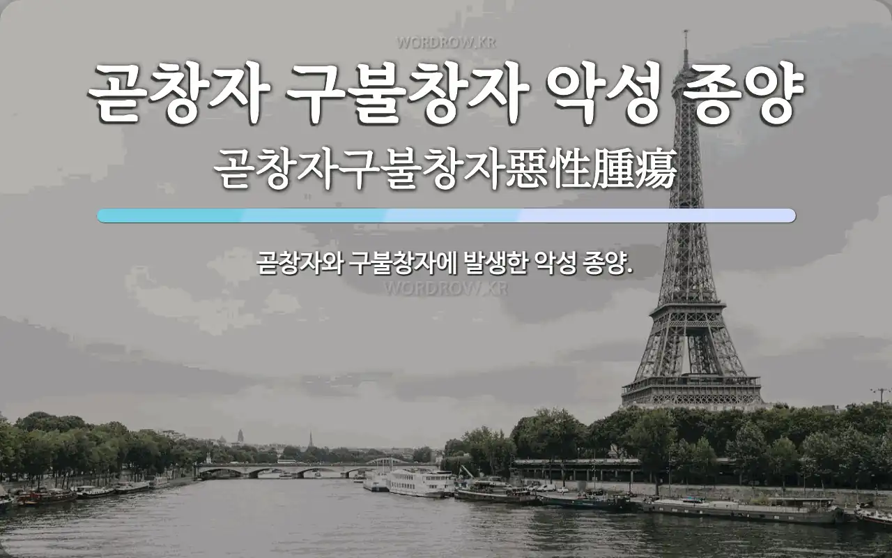 곧창자 구불창자 악성 종양 뜻 곧창자와 구불창자에 발생한 악성 종양