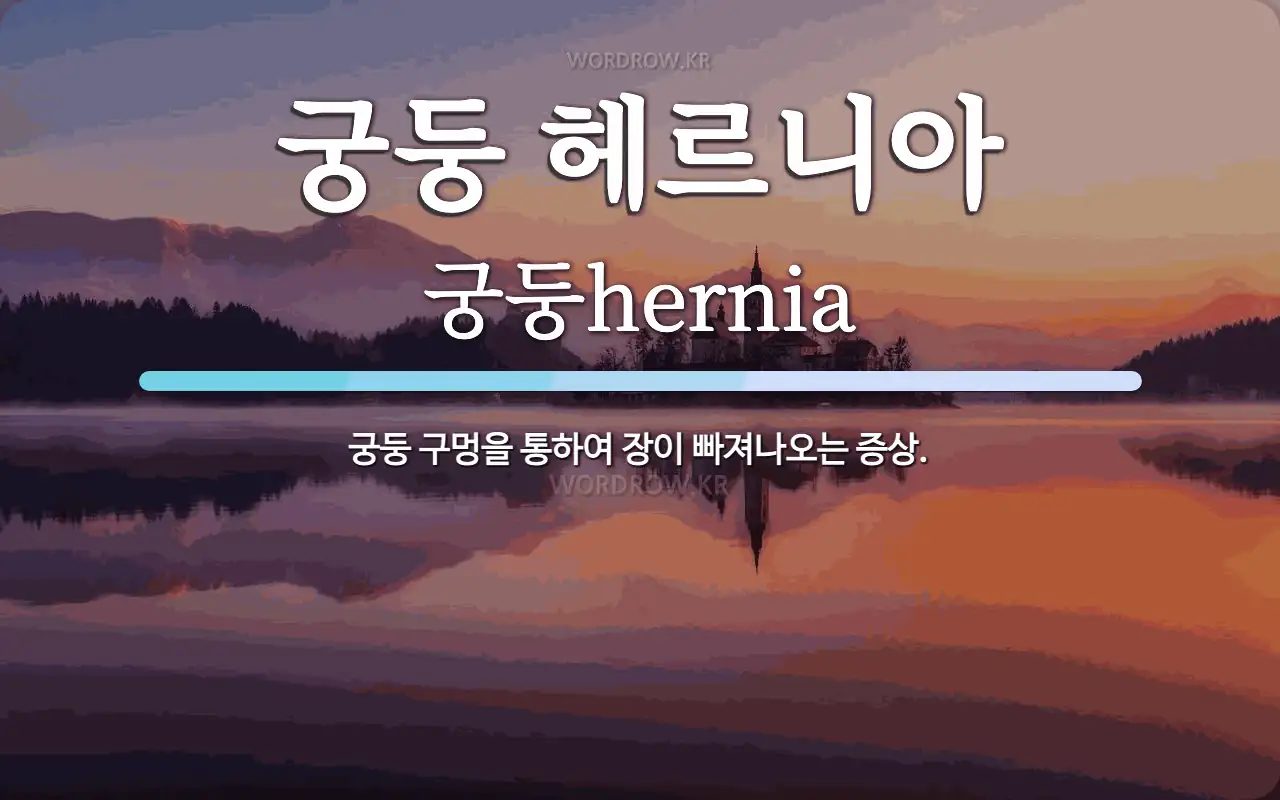 궁둥 헤르니아 뜻 궁둥 구멍을 통하여 장이 빠져나오는 증상