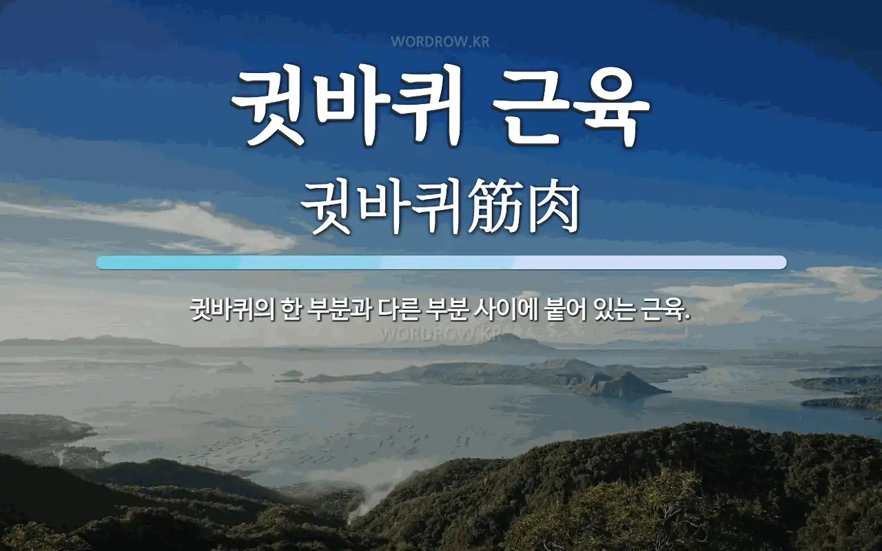 귓바퀴 근육 뜻 귓바퀴의 한 부분과 다른 부분 사이에 붙어 있는 근육