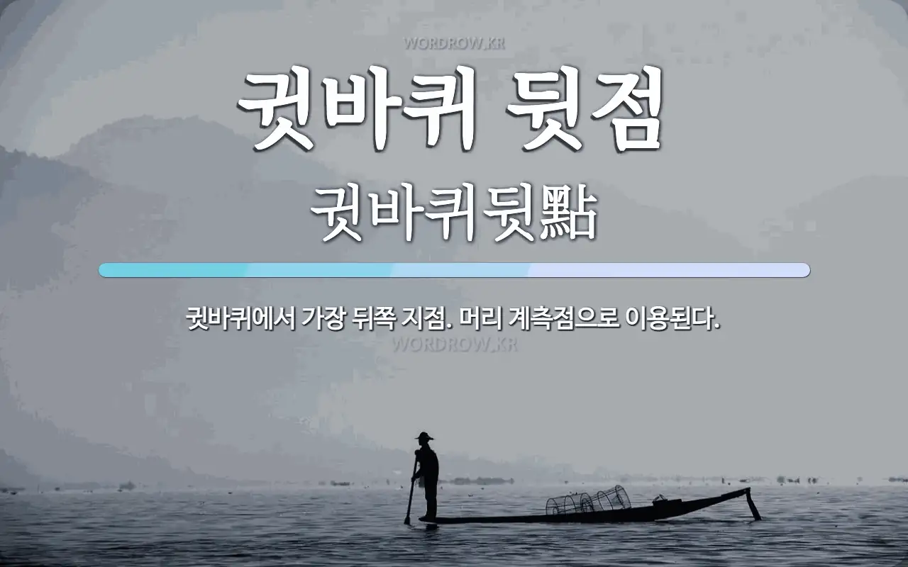 귓바퀴 뒷점 뜻 귓바퀴에서 가장 뒤쪽 지점 머리 계측점으로 이용된다