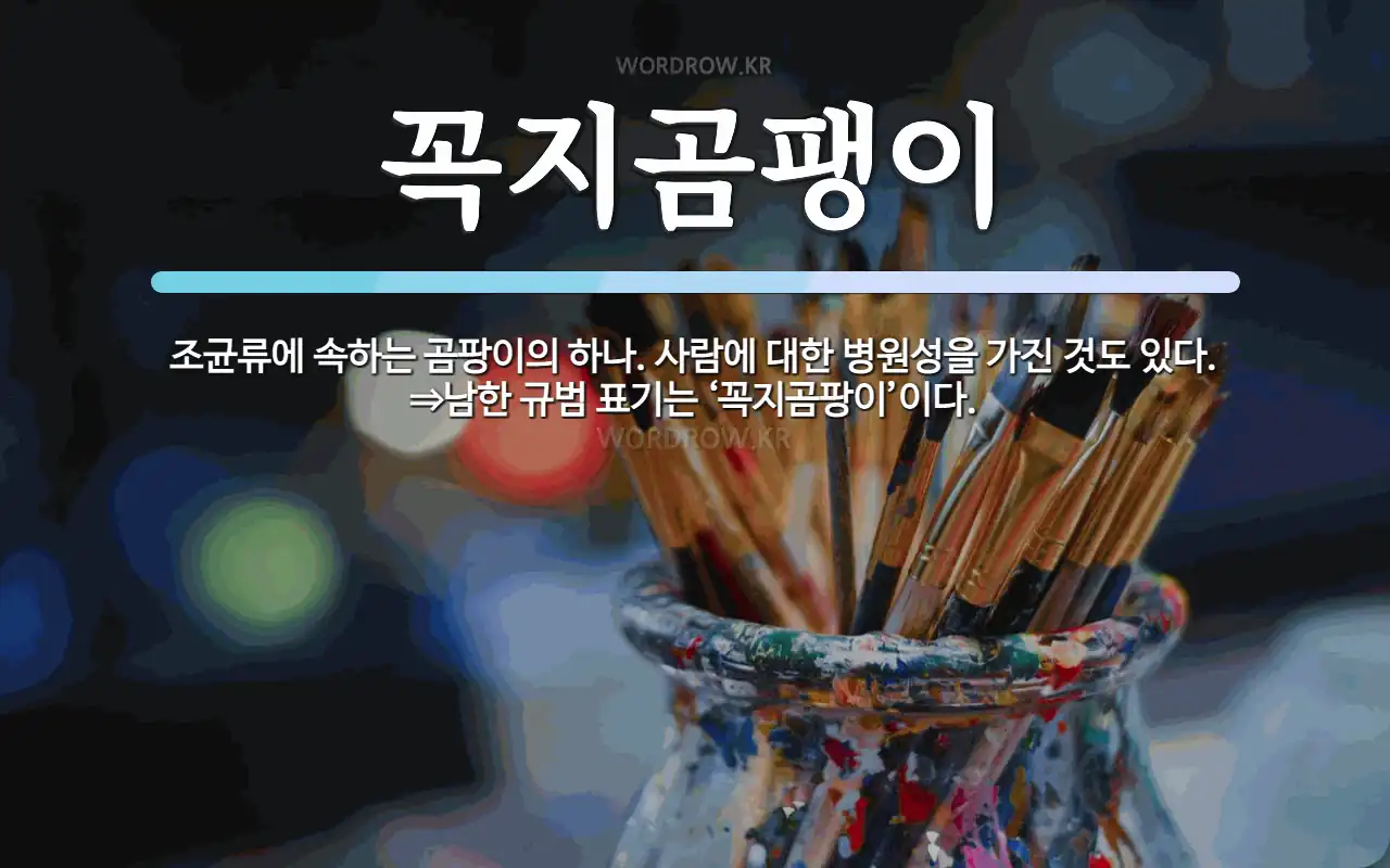 꼭지곰팽이 뜻 조균류에 속하는 곰팡이의 하나 사람에 대한 병원성을 가진 것도 있다 ⇒남한 규범 표기는