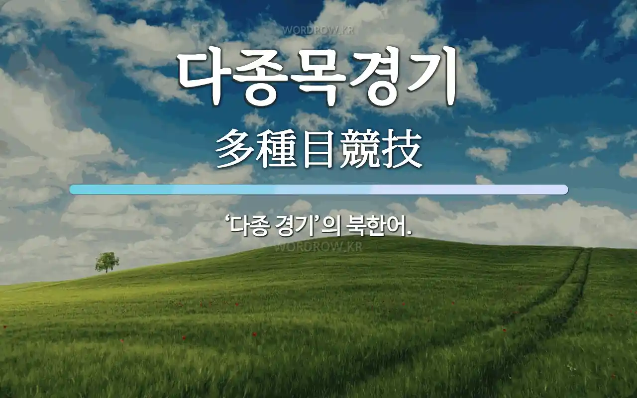 다종목경기 뜻 ‘다종 경기의 북한어