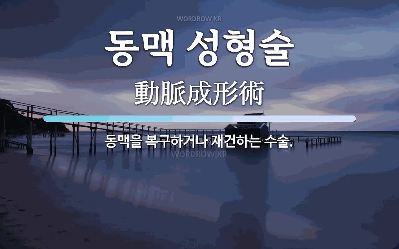 동맥 성형술 뜻 동맥을 복구하거나 재건하는 수술