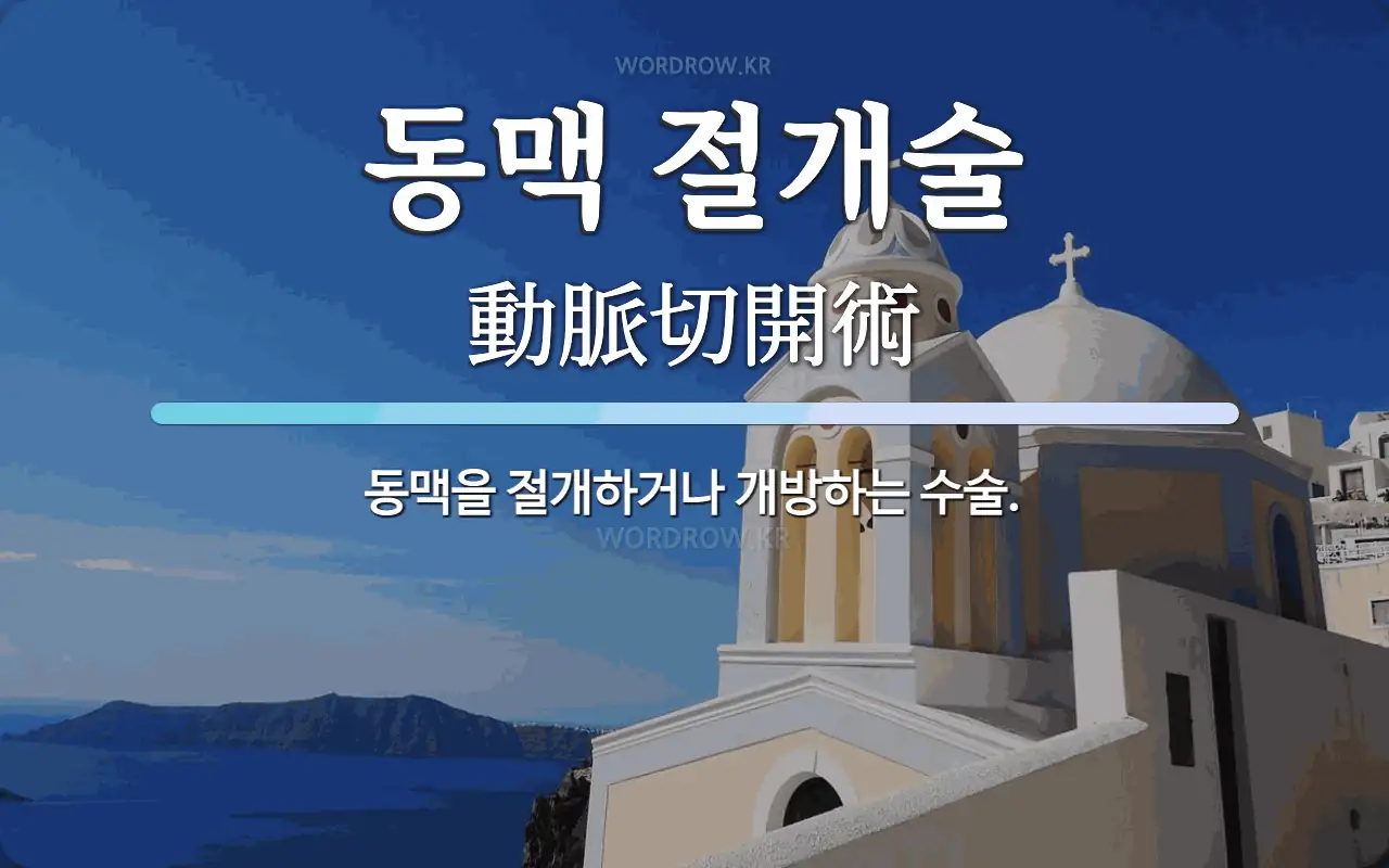 동맥 절개술 뜻 동맥을 절개하거나 개방하는 수술