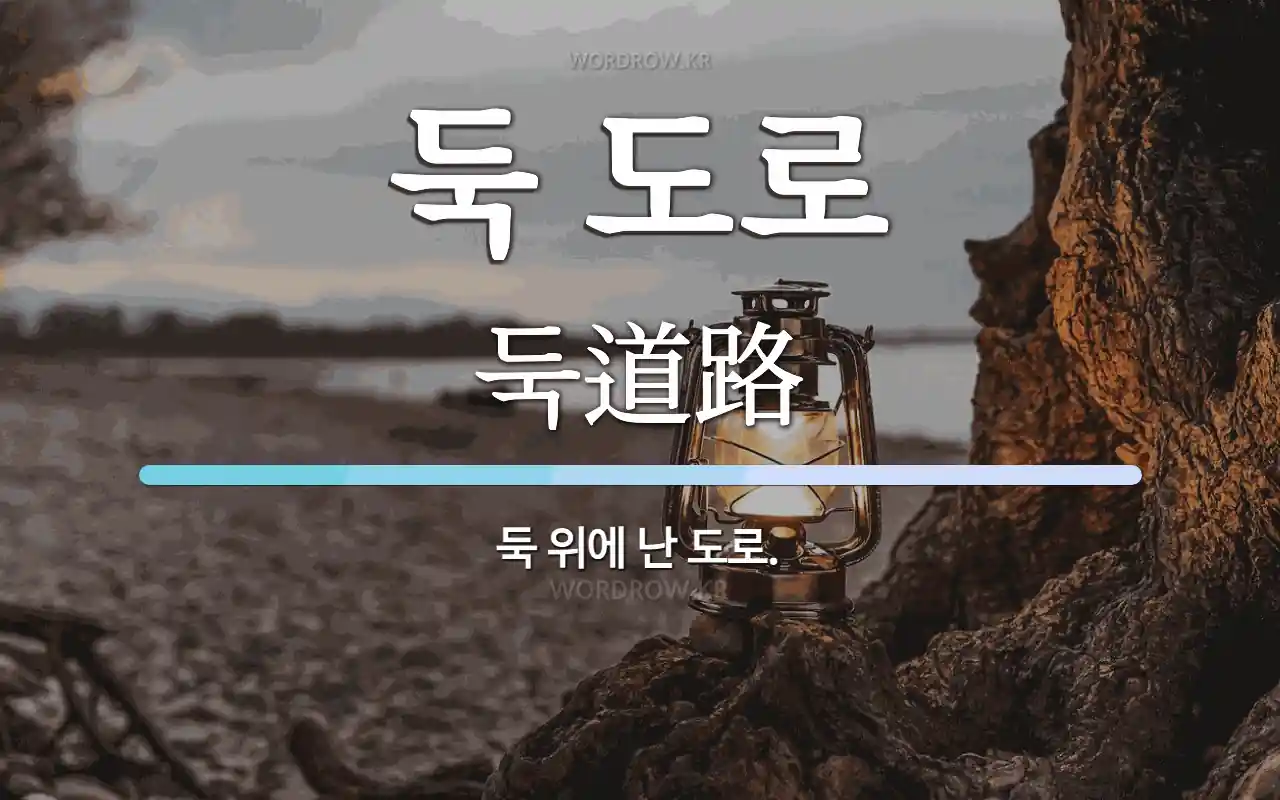 둑 도로 뜻 둑 위에 난 도로