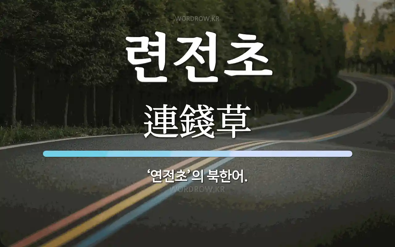 련전초 뜻 ‘연전초의 북한어
