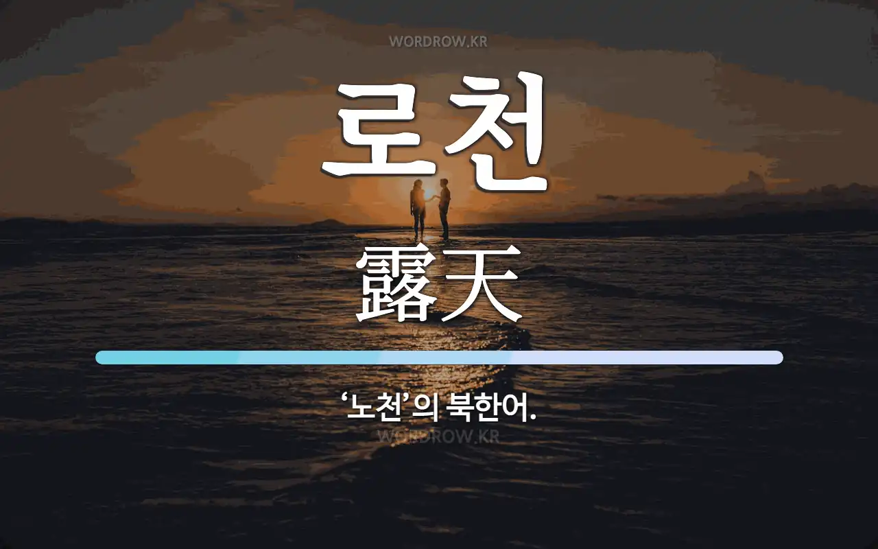 로천 뜻 ‘노천의 북한어
