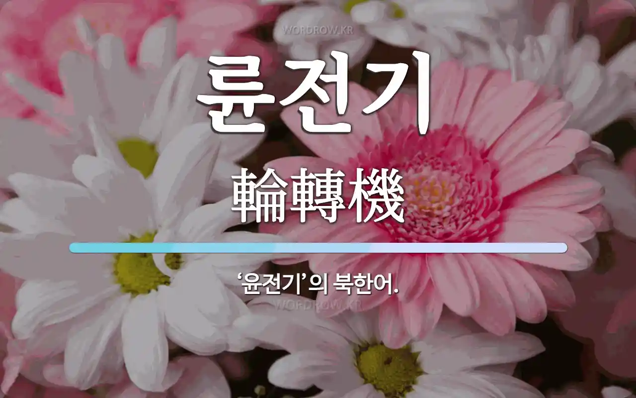 륜전기 뜻 ‘윤전기의 북한어