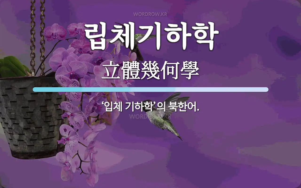 립체기하학 뜻 ‘입체 기하학의 북한어