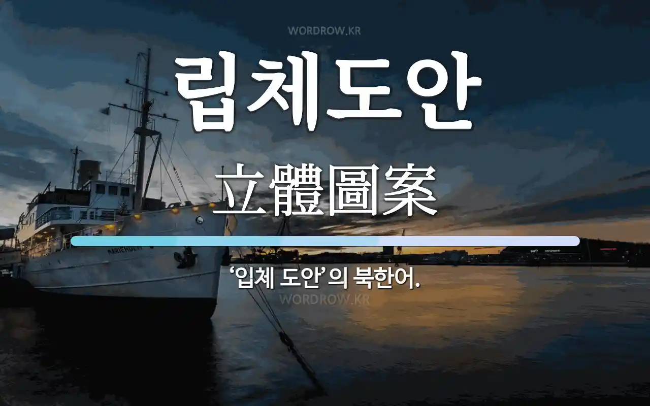립체도안 뜻 ‘입체 도안의 북한어
