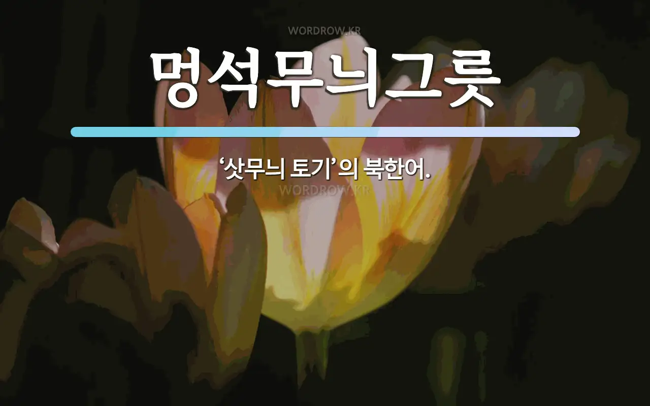 멍석무늬그릇 뜻 ‘삿무늬 토기의 북한어