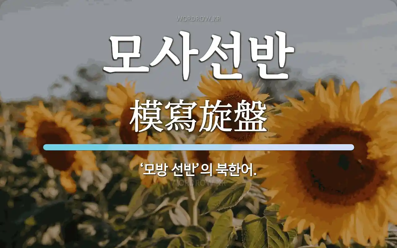 모사선반 뜻 ‘모방 선반의 북한어
