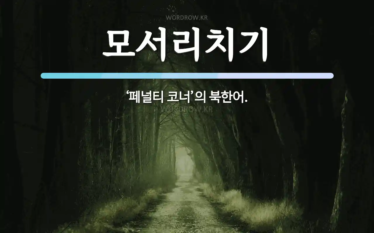 모서리치기 뜻 ‘페널티 코너의 북한어