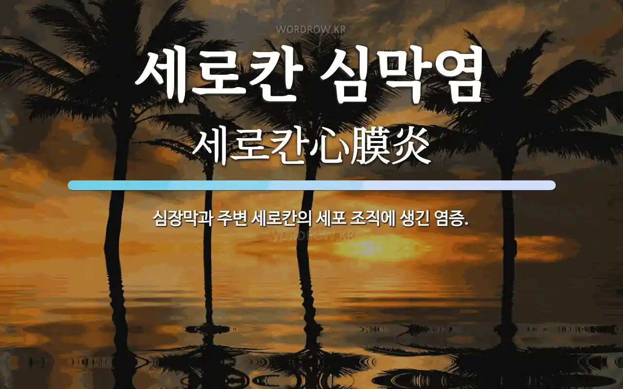 세로칸 심막염 뜻 심장막과 주변 세로칸의 세포 조직에 생긴 염증
