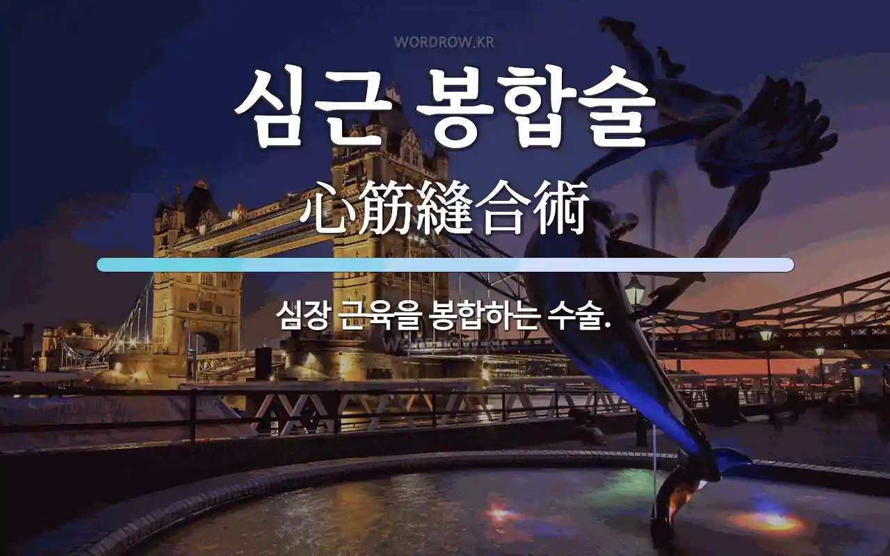 심근 봉합술 뜻 심장 근육을 봉합하는 수술