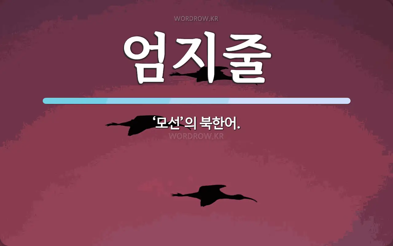 엄지줄 뜻 ‘모선의 북한어
