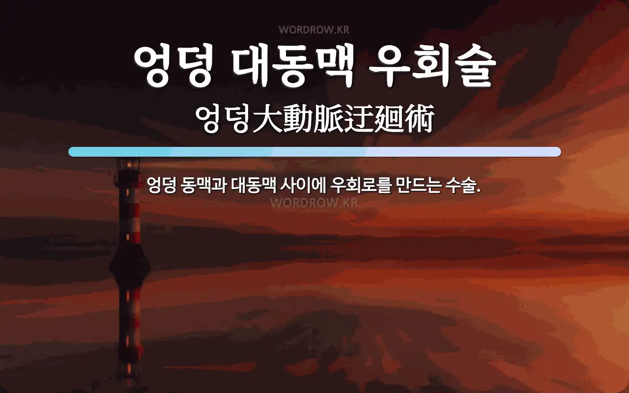 엉덩 대동맥 우회술 뜻 엉덩 동맥과 대동맥 사이에 우회로를 만드는 수술
