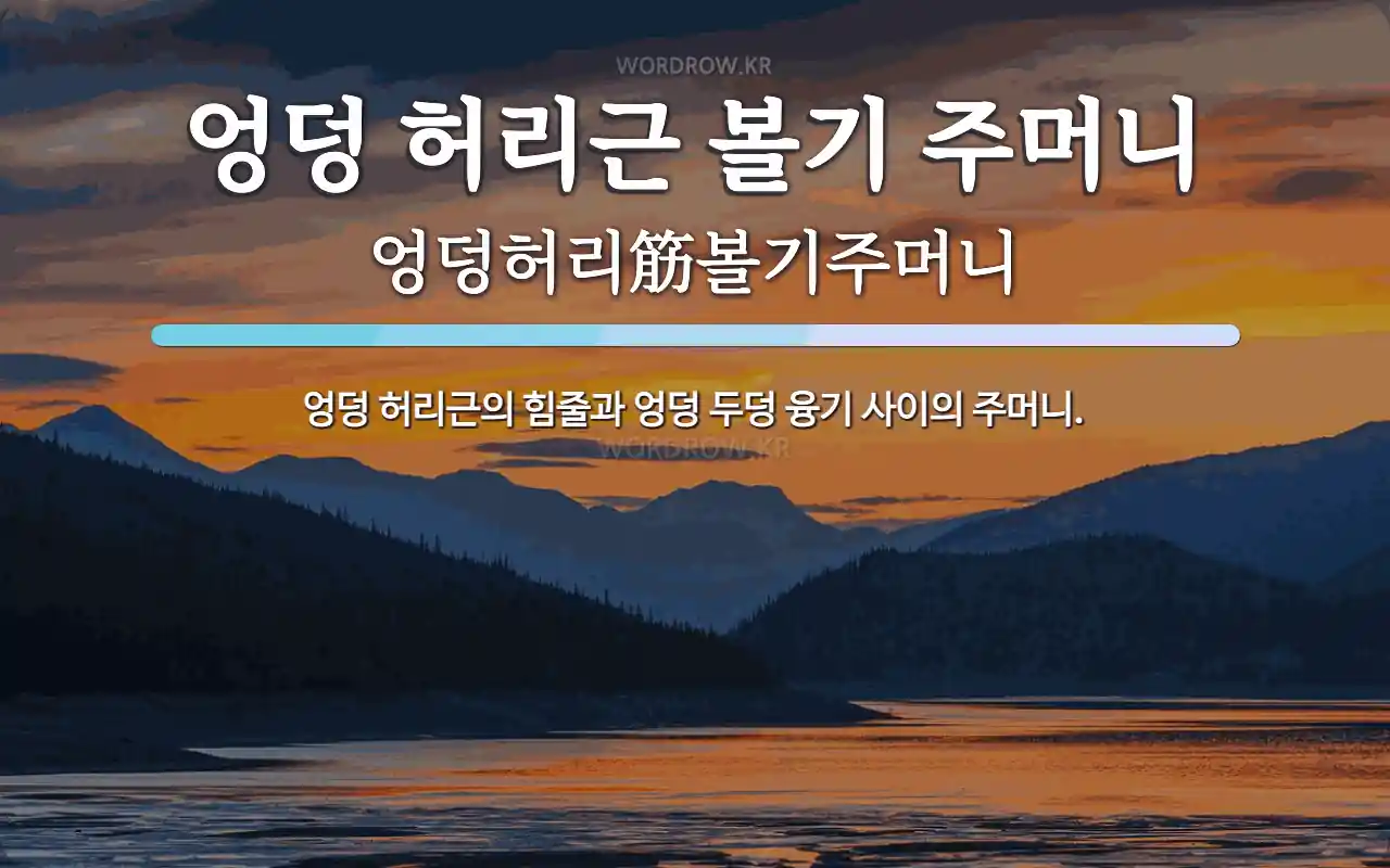 엉덩 허리근 볼기 주머니 뜻 엉덩 허리근의 힘줄과 엉덩 두덩 융기 사이의 주머니