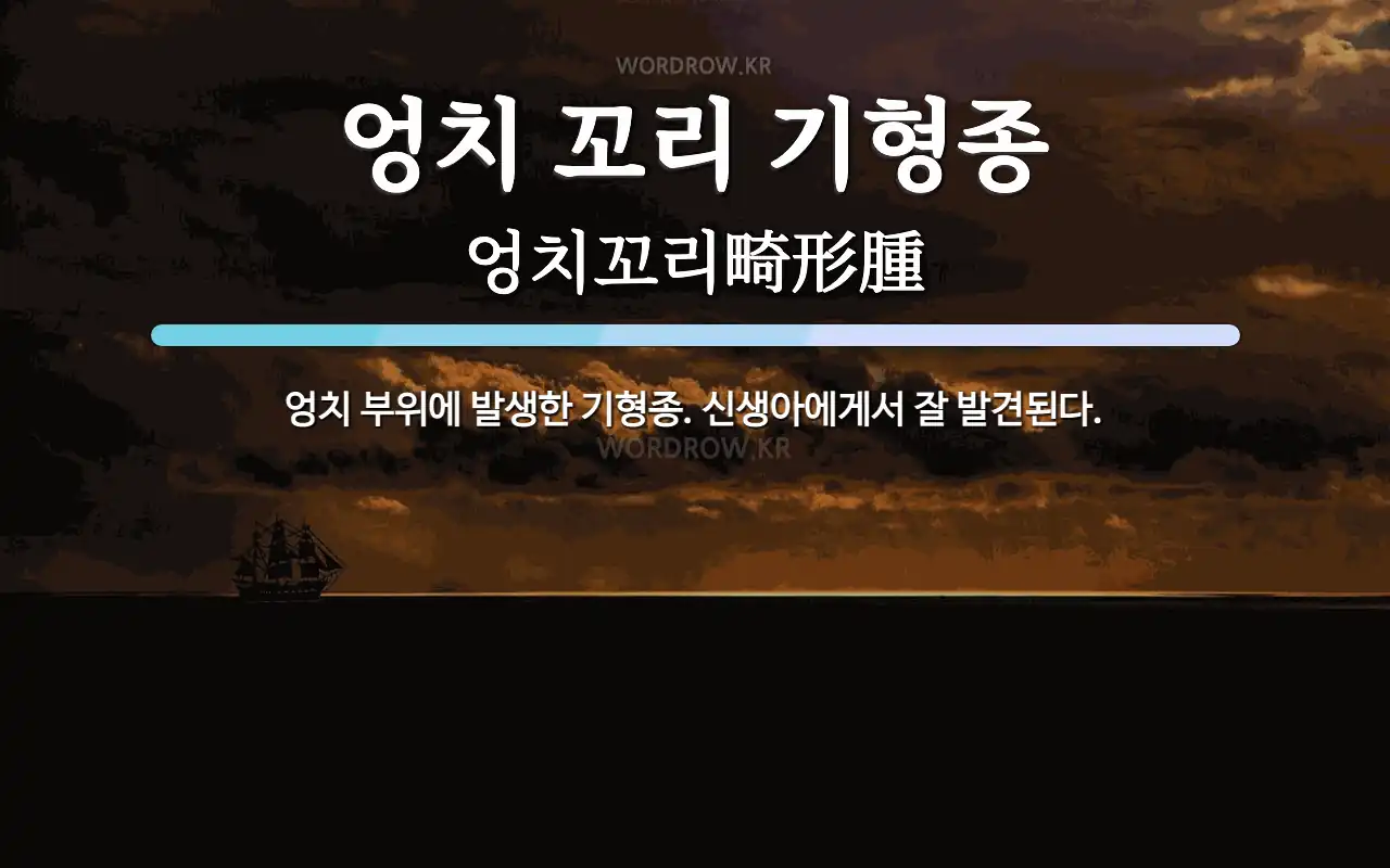 엉치 꼬리 기형종 뜻 엉치 부위에 발생한 기형종 신생아에게서 잘 발견된다