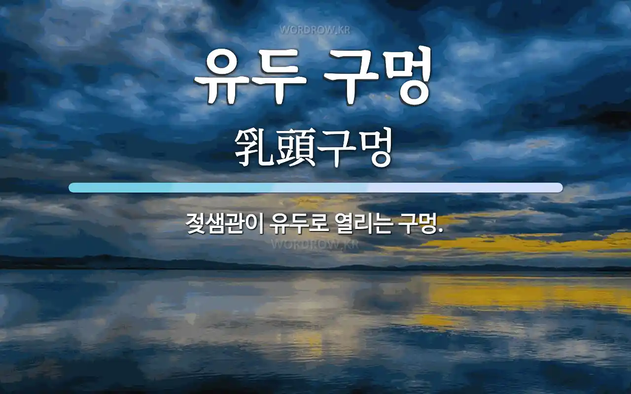 유두 구멍 뜻 젖샘관이 유두로 열리는 구멍