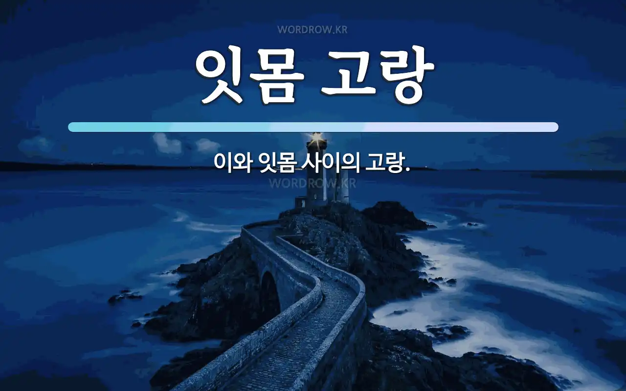 잇몸 고랑 뜻 이와 잇몸 사이의 고랑