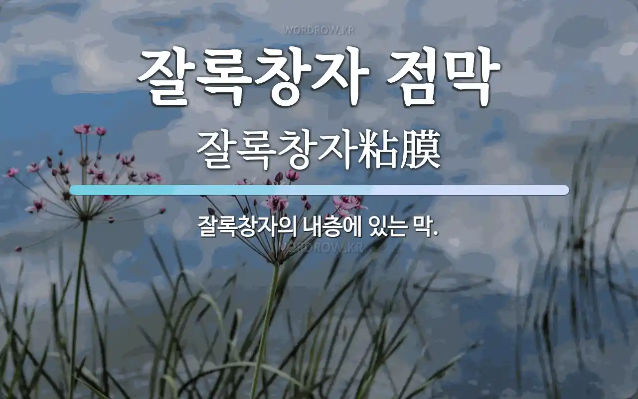 잘록창자 점막 뜻 잘록창자의 내층에 있는 막