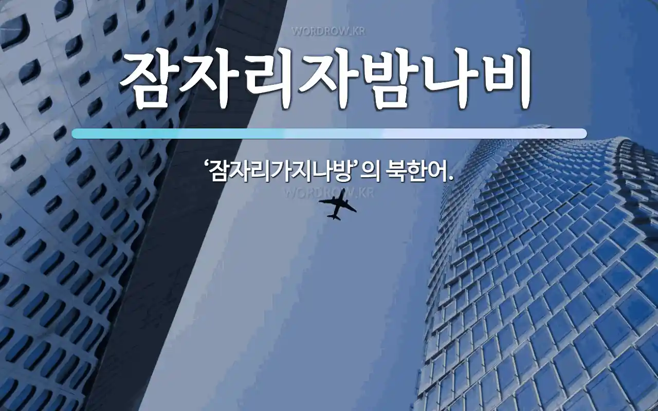 잠자리자밤나비 뜻 ‘잠자리가지나방의 북한어