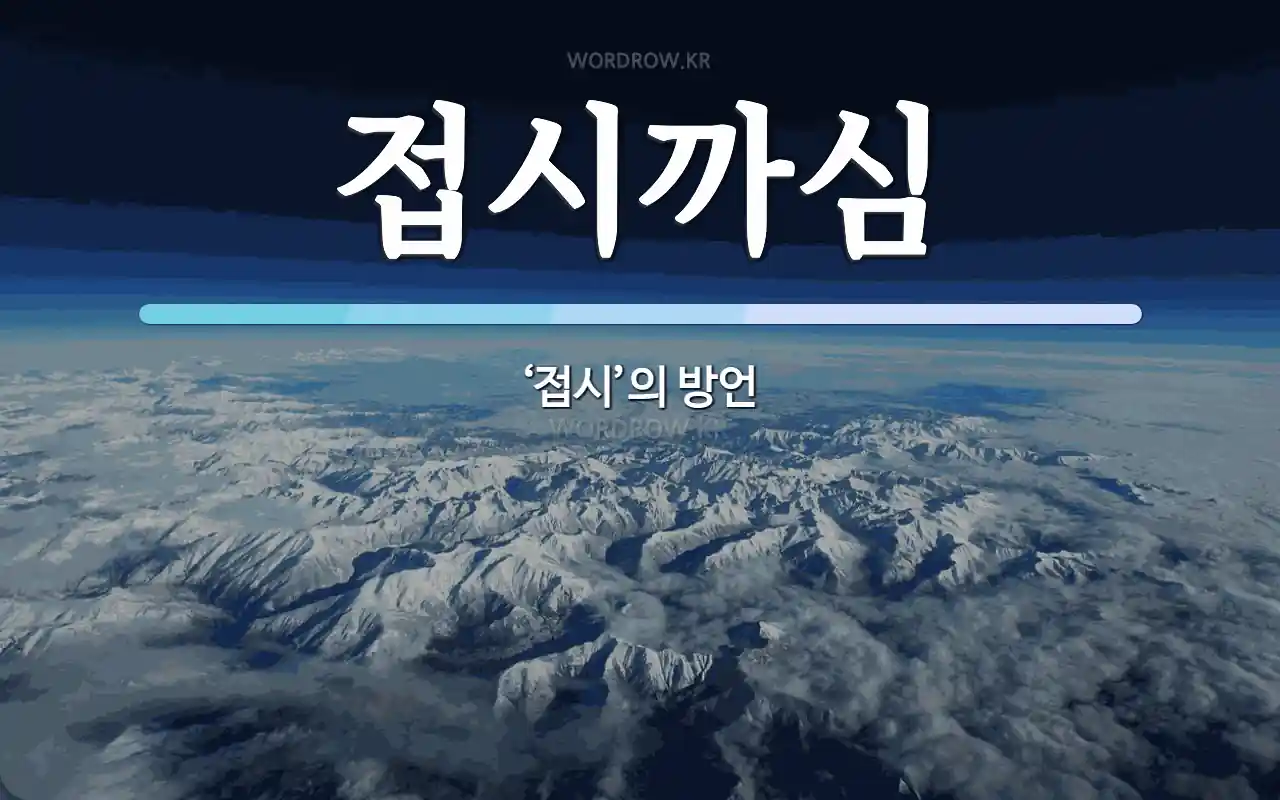 접시까심 뜻 ‘접시의 방언
