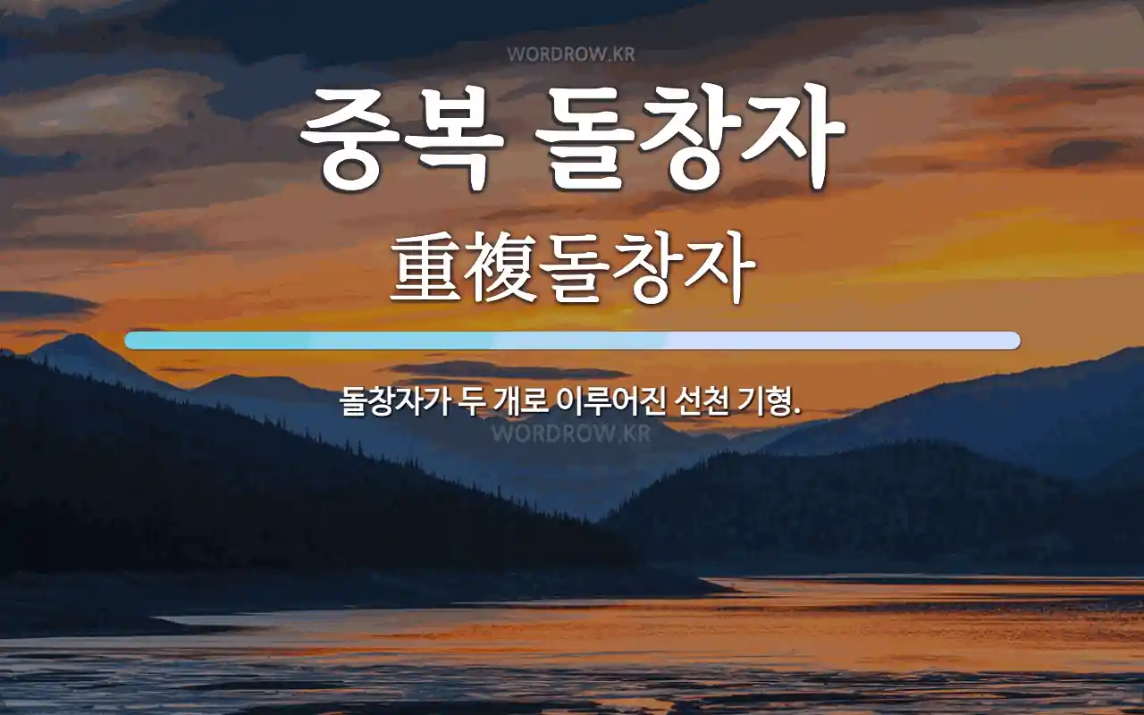 중복 돌창자 뜻 돌창자가 두 개로 이루어진 선천 기형