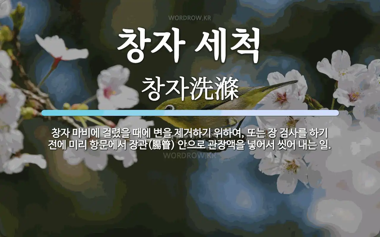 창자 세척 뜻 창자 마비에 걸렸을 때에 변을 제거하기 위하여 또는 장 검사를 하기 전에 미리 항문에서