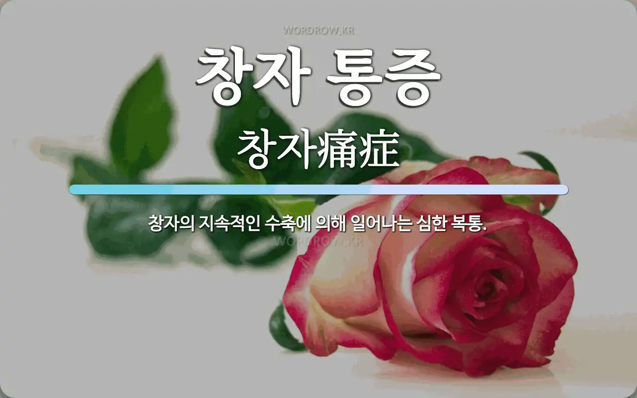 창자 통증 뜻 창자의 지속적인 수축에 의해 일어나는 심한 복통