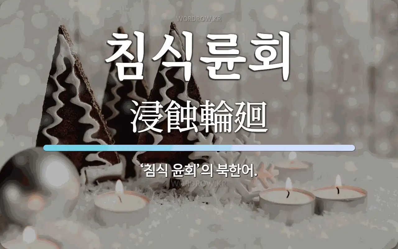 침식륜회 뜻 ‘침식 윤회의 북한어