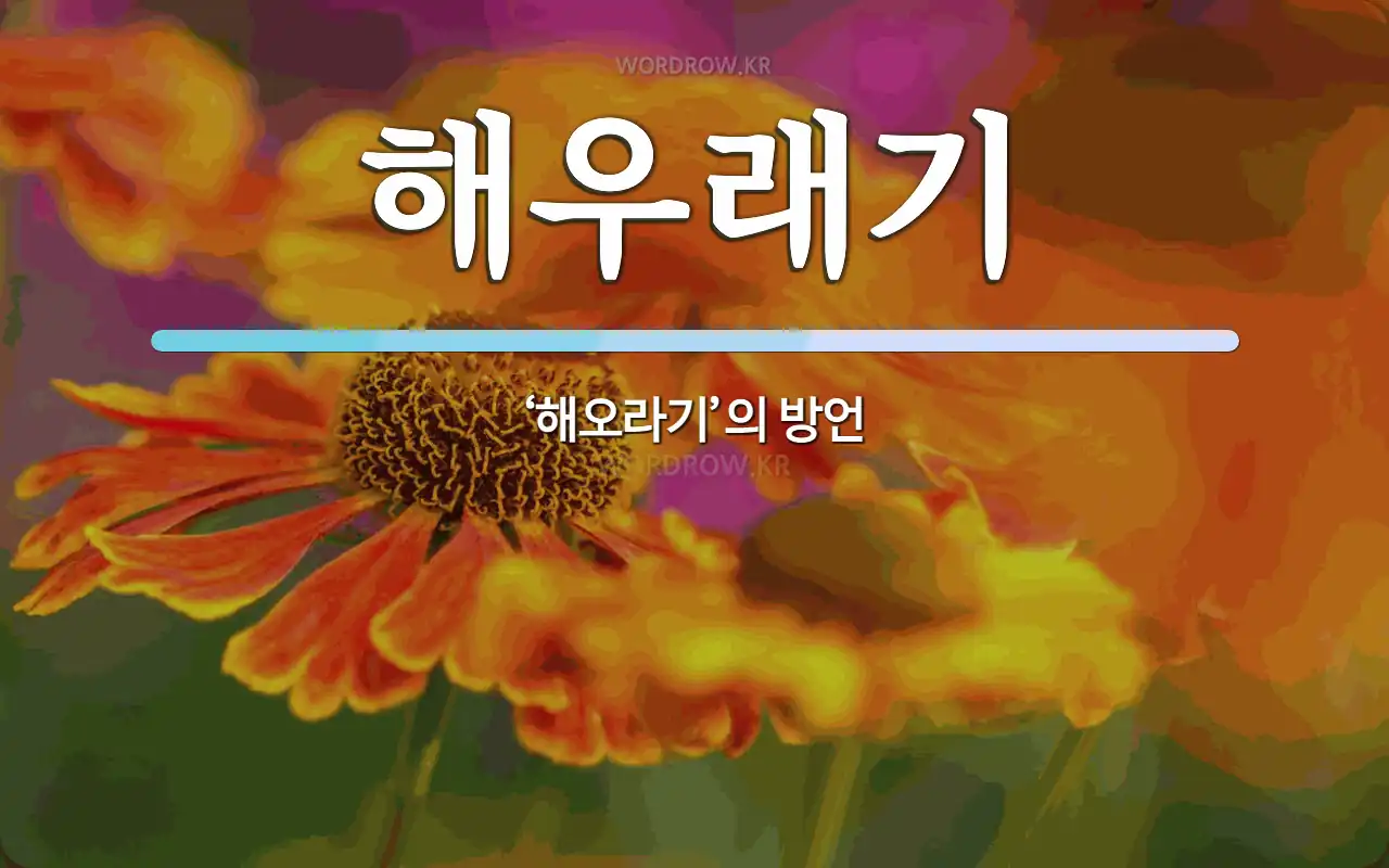 해우래기 뜻 ‘해오라기의 방언
