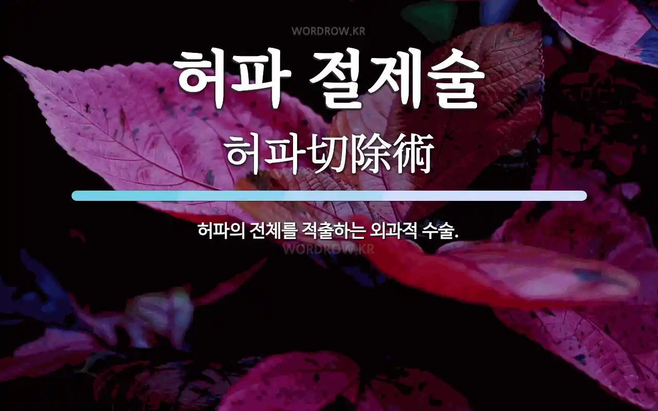 허파 절제술 뜻 허파의 전체를 적출하는 외과적 수술